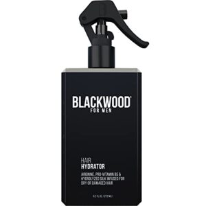 blackwood for men hair hydrator - leave in conditioner & texturizing spray - after shower deep treatment for shine & repair - natural vegan formula -sulfate free, paraben free, & cruelty free (9.2 oz)