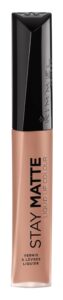 rimmel london stay matte liquid lip color with full coverage kiss-proof waterproof matte lipstick formula that lasts 12 hours - 710 latte to go, .21oz