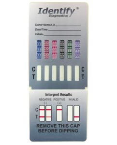 5 pack identify diagnostics 6 panel drug test dip - testing instantly for 6 different drugs thc50, coc, mop, oxy, met, bzo id-cp6-dip (5)