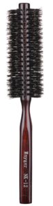 perfehair soft boar bristle round brush for fine, thin hair or beards - 1.3 inch for drying, styling, curling, adding volume