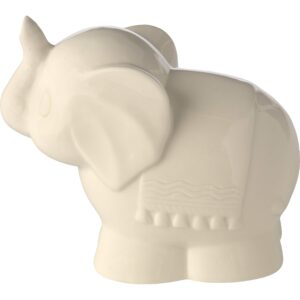 precious moments 179304 tuk elephant ceramic battery operated nightlight, beige