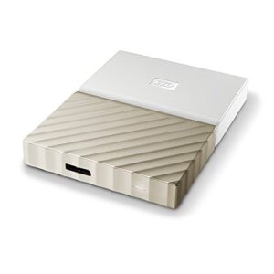 wd 2tb white-gold my passport ultra portable external hard drive - usb 3.0 - wdbfkt0020bgd-wesn