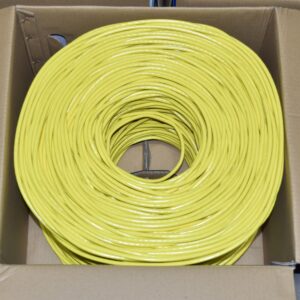 premiertek 1000ft cat6 23awg utp solid 4-pairs network ethernet lan cable bulk yellow (cat6-cca-1kft-y)