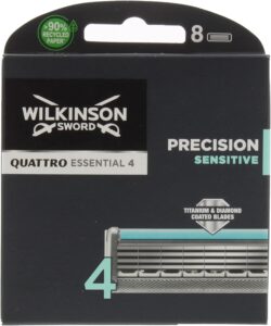 wilkinson sword quattro titanium sensitive refill razor blade cartridges - cartridges - 8 count