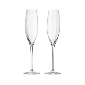 waterford elegance optic classic champagne flute, pair