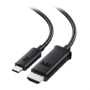 cable matters usb c to hdmi cable, supporting 4k 60hz (usb-c to hdmi cable) in black 6 ft - thunderbolt 4 / usb4 compatible with iphone 16/15 pro max plus, macbook pro, dell xps 13, surface pro