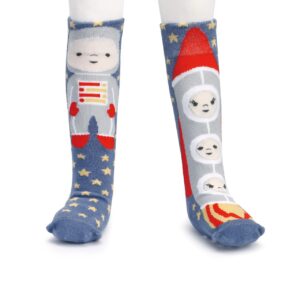 demdaco astronaut and space 18-36 months cotton story time socks