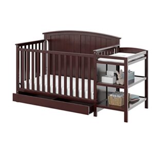 storkcraft steveston crib & changer w/drawer - espresso