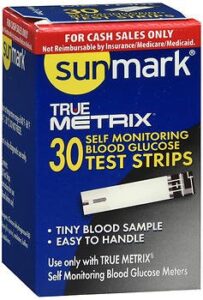 sunmark true metrix self monitoring blood glucose test strips - 30 ct, pack of 2