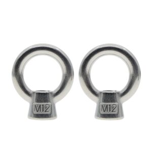 saim m12 eye nut female thread lifting ring eye bolt stainless steel screw bolt 2pcs