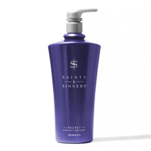 saints & sinners velvet divine daily conditioner for dry, moisture-starved, damaged hair - repair, strengthen, detangle & eliminate frizz