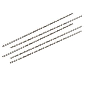 uxcell 3mm dia 200mm long hss straight round shank twist drill bit drilling tool 5pcs