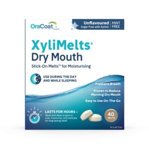 orahealth xylimelts mint-free discs - 40 discs, pack of 2