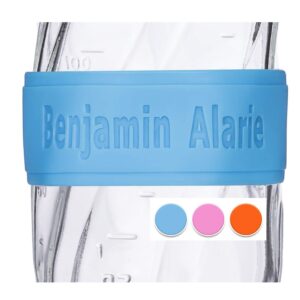 custom baby bottle labels for daycare blue pink or orange 4 pack sippy cup labels personalized bands