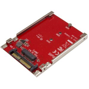 startech.com m.2. pci-e nvme to u.2 (sff-8639) adapter - not compatible with sata drives or sas controllers - for m.2 pcie nvme ssds - pcie m.2 drive to u.2 host adapter - m2 ssd converter, taa