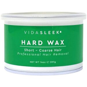 full body hard wax for short coarse hairs - all natural - professional size 14 oz. tin