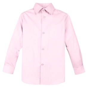 spring notion baby boys' long sleeve dress shirt 18m marshmallow pink