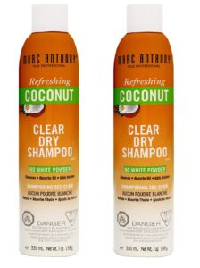 marc anthony coconut oil clear dry shampoo 7 ounce (207ml) (2 pack)