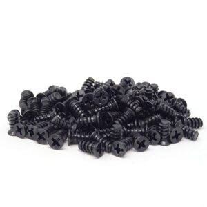 honbay 100pcs m5x10 computer case fan screws computer cooling fan mount screws self-tapping screws (black zinc)