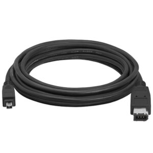 cmple - 10ft firewire ieee 1394 cable/ilink 6 pin to 4 pin male to male dv cable 4-pin to 6-pin firewire cable cord for computer laptop pc to jvc sony camcorder - 10 feet black