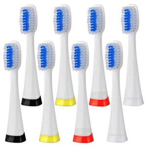 pursonic electric toothbrush heads - 8 pack electric toothbrush replacement brush heads for teeth and gum care - tooth brush heads for s750 (white)