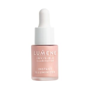 lumene invisible illumination instant illuminizer rosy dawn - lightweight hydrating liquid highlighter - glowing skin makeup highlighter for a natural radiance - highlight illuminator (0.5 fl oz)