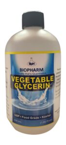 vegetable glycerin usp, food grade, kosher — 500 ml (1.06 pint)