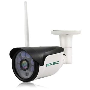 sv3c wifi camera outdoor, ip wireless 1080p full hd security home surveillance camera, ip66 waterproof, night vision, motion detection, support max 64gb sd card(not included)