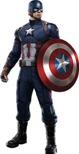 10 inch captain america shield civil war team cap avengers removable wall decal sticker art home decor kids room boys decoration 5 1/2 x 10 1/2 inches