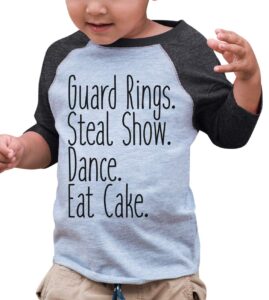 7 ate 9 apparel toddler boy's funny ring bearer wedding grey raglan 3t