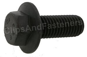 (1) m14-2.0 x 35mm hex head flange bolt non serrated class 10.9 plain din 6921