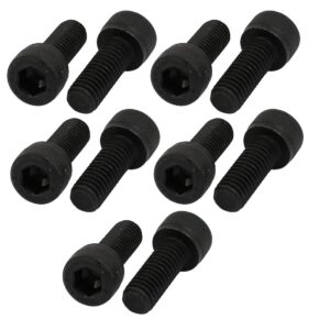 uxcell® 10pcs m6x16mm 12.9 grade hex socket cap left hand thread screw bolt black