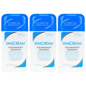 vanicream anti-perspirant - deodorant clinical strength for sensitive skin, 2.25 oz pack of 3