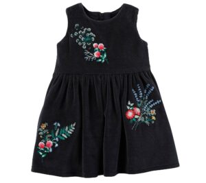 carter's baby girls' floral dress 3 months black