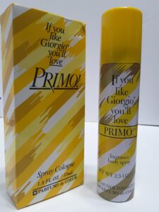 primo by parfums de coeur for women. cologne spray 1.8-ounce and fragrance deodorant body spray 2.5 oz bundle