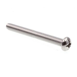 prime-line 9005089 machine screw, round head, slotted/phillips combo, #12-24 x 2 in, grade 18-8 stainless steel, pack of 20