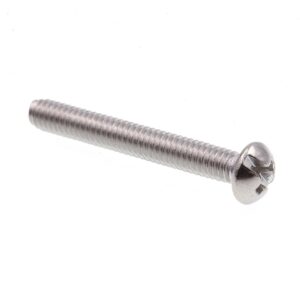 prime-line 9003702 machine screw, round head, slotted/phillips combo, #8-32 x 1-1/4 in, grade 18-8 stainless steel, pack of 25