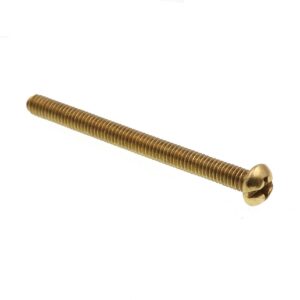 prime-line 9003892 machine screw, round head, slotted/phillips combo, #8-32 x 2 in, solid brass, pack of 20