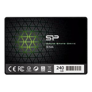 silicon power 240gb ssd 3d nand with r/w up to 560/530mb/s s56 slc cache performance boost sata iii 2.5" 7mm (0.28") internal solid state drive (sp240gbss3s56b25az)