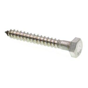 prime-line 9055040 hex lag screws, 1/4 in. x 2 in., grade 18-8 stainless steel (25 pack)