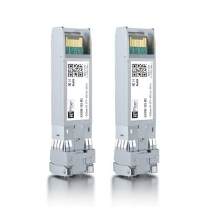 10g multimode sfp+ lc module, 10gbase-sr fiber transceiver for ubiquiti unifi uf-mm-10g, mikrotik, netgear, d-link,tp-link and more (mmf,850nm,300m,ddm) 2 pack