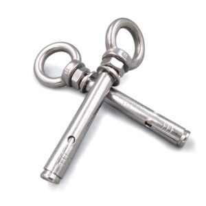 preamer 1/4" x 2-3/4" heavy duty stainless steel concrete anchors eye bolt eyebolt anchor wall concrete brick anchor expansion bolts ring screw eyes,5-pack