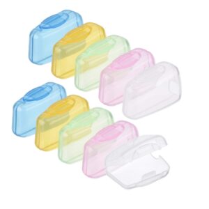 shappy 10 pieces travel portable toothbrush head covers toothbrush protective case