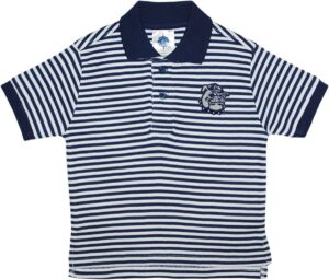 creative knitwear georgetown hoyas toddler striped polo shirt navy/white