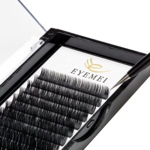 eyelash extensions individual lashes 0.20mm c curl 8-15mm mink eyelash extension supplies lash extensions professional salon use black false lashes mink lashes extensions by eyemei (0.20-c-mixed)