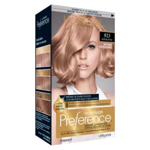 l'oreal paris superior preference fade-defying + shine permanent hair color, 8rb medium rose blonde, pack of 1, hair dye