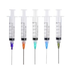 5pcs 5ml syringe syringe 5ml syringe 5 ml syringe blunt tip syringe vape pen cartridge luer lock cap crimp sealed blunt end tips for makeup diy glue oil ink by gerenic