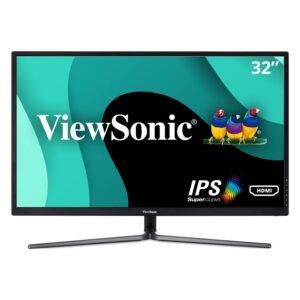 viewsonic vx3211-2k-mhd 32in ips 1440p led monitor hdmi, displayport, vga (renewed)