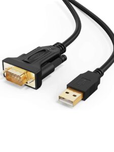 cablecreation usb to rs232 cable (ftdi chipset), 3 feet rs-232 male db9 serial converter cable for windows 11, 10, 8.1, 8,7, vista, xp, 2000, linux, mac os x,1m / black