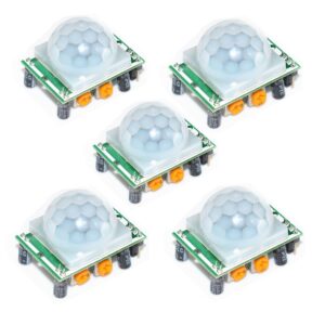 oiyagai 5pcs hc-sr501 human body pyroelectricity infrared pir motion detector sensor module